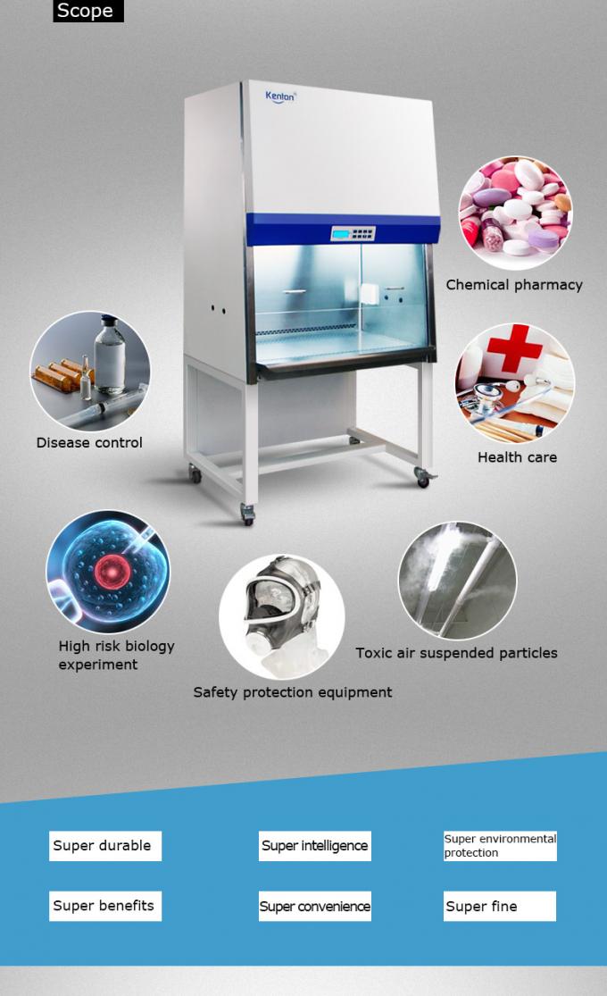 CE Biosafety Cabinet Class 2 LCD Programmable Control Benchtop ...