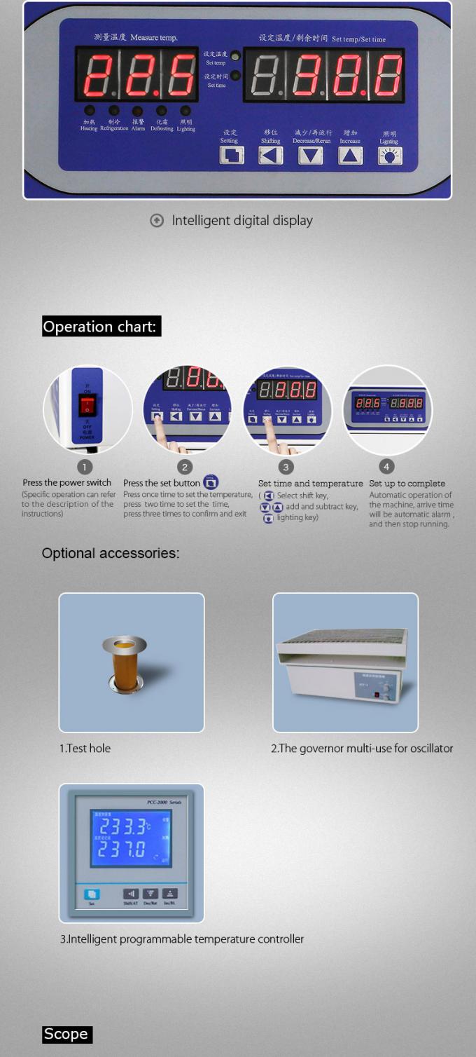 -40~65C Cooled Incubator 110V Medical Biological Incubator For Lab