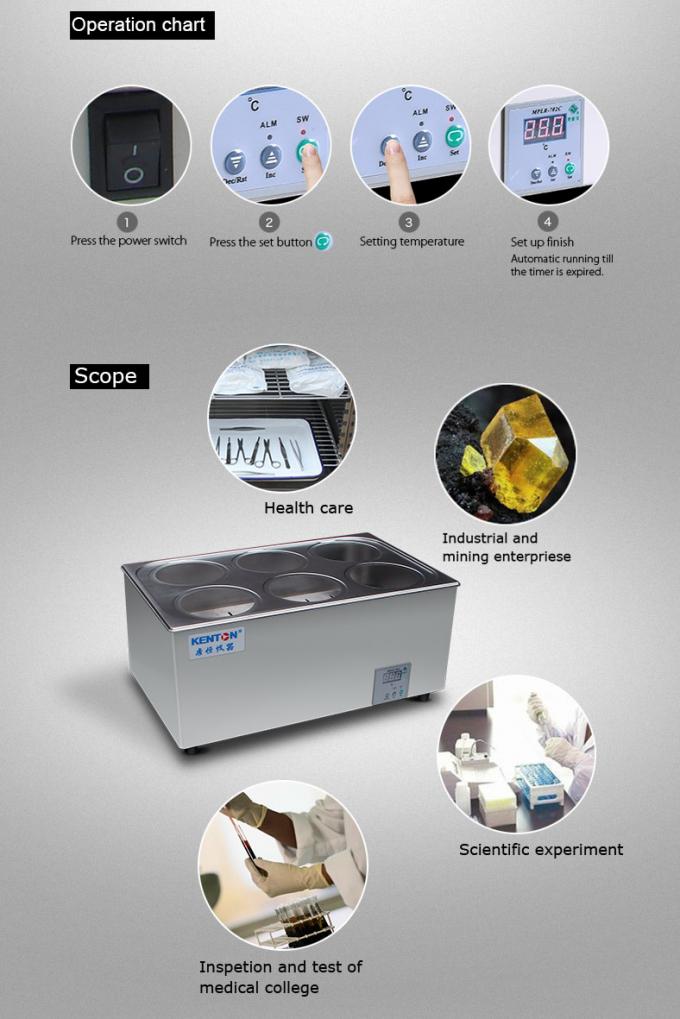 Medical Laboratory Water Bath Heating 0.5kw Circulating Water Bath